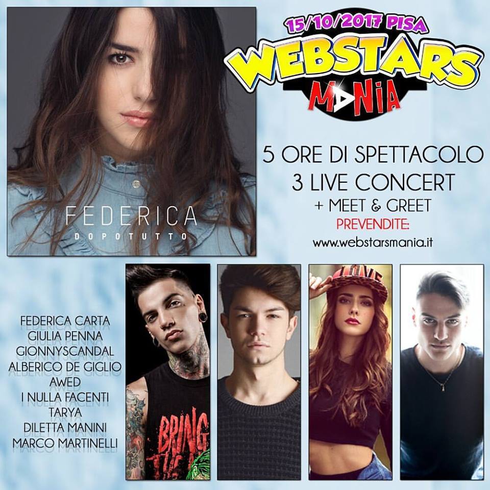 Webstars Mania! Un evento unico, il 15 ottobre 2017 a Pisa